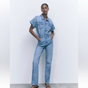 Zara | Pants & Jumpsuits | Zara Soft Denim Jumpsuit | Poshmark